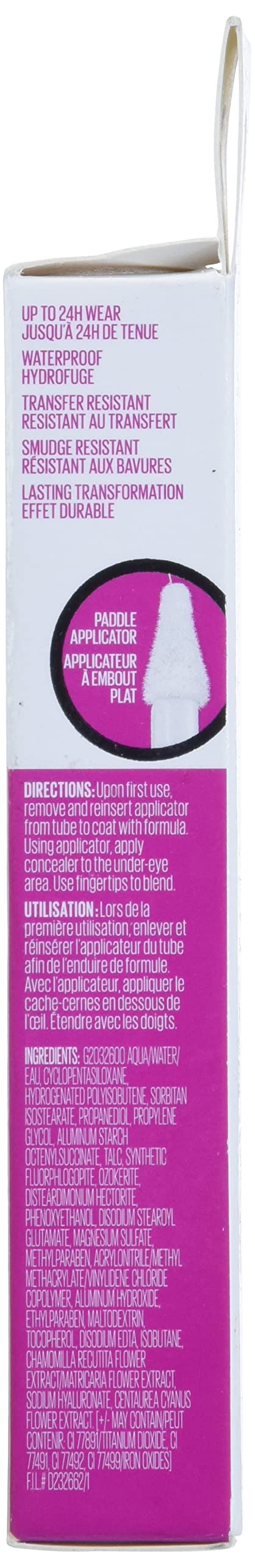 Maybelline New York Super Stay Super Stay Full Coverage, Brightening, Long Lasting, Under-eye Concealer Liquid Makeup For Up To 24H Wear, With Paddle Applicator, Fair, 0.23 fl. oz.