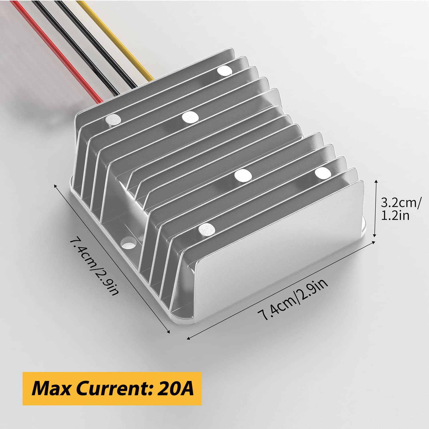 24v to 12v Converter, 20A 240W Supply Step Down Converter for Heavy Duty Truck Car Power Reducer Regulator for Auto Car Truck Vehicle Boat Solar System etc.(DC15-40V Inputs)