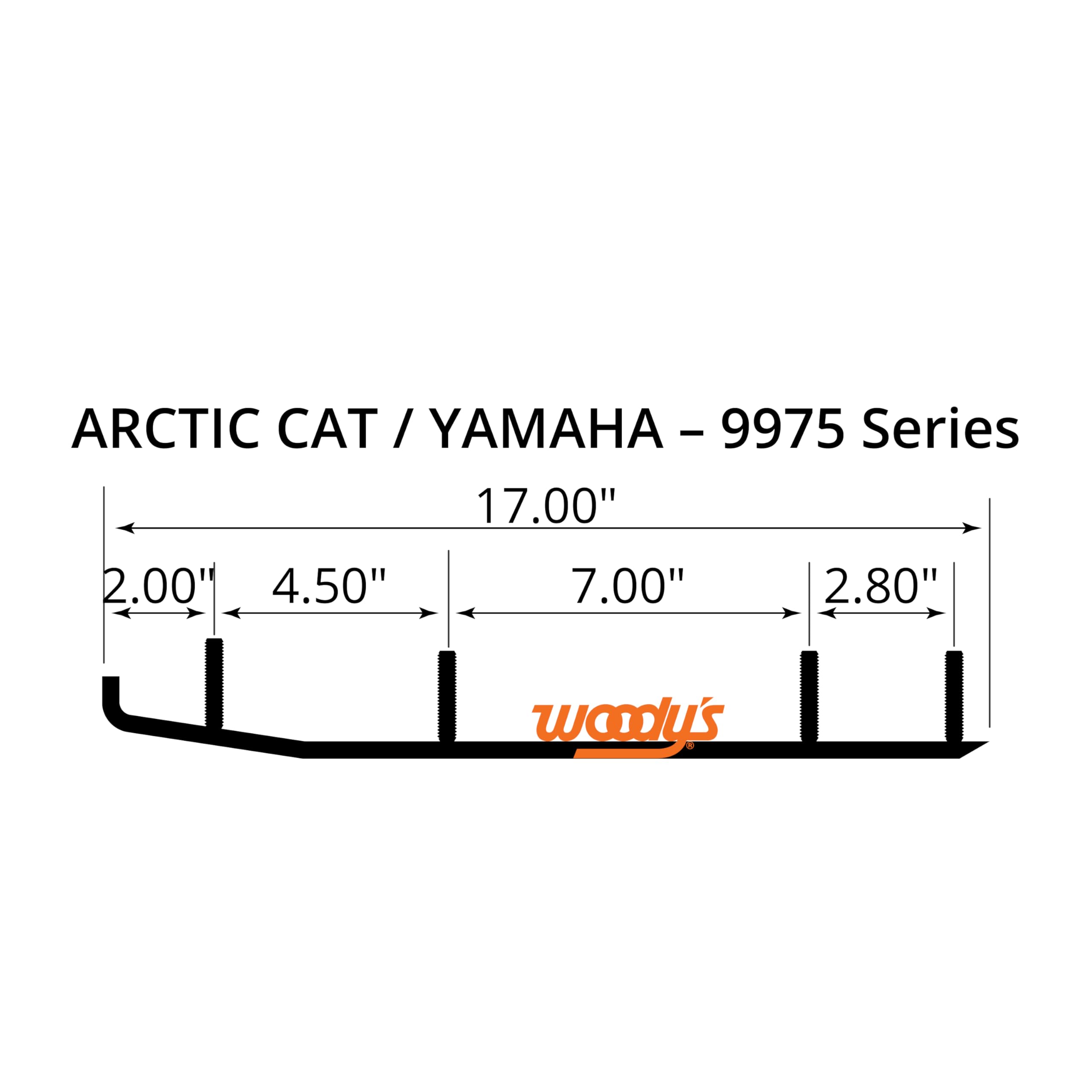 Woody's 9975 Series 6" Trail Blazer IV Snowmobile Ski Carbide Runners