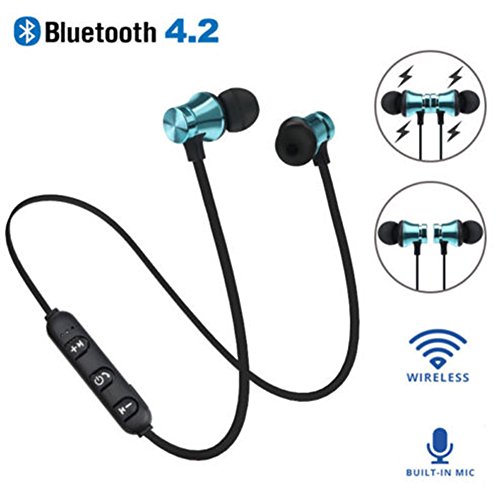 Gilroy Magnetic in-Ear Stereo Headset Earphone Wireless Bluetooth 4.2 Headphone Gift - Silver