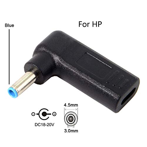 Cablecc USB 3.1 Type C USB-C to DC 4.5x3.0mm Adapter PD Emulator Trigger 90 Degree Angled