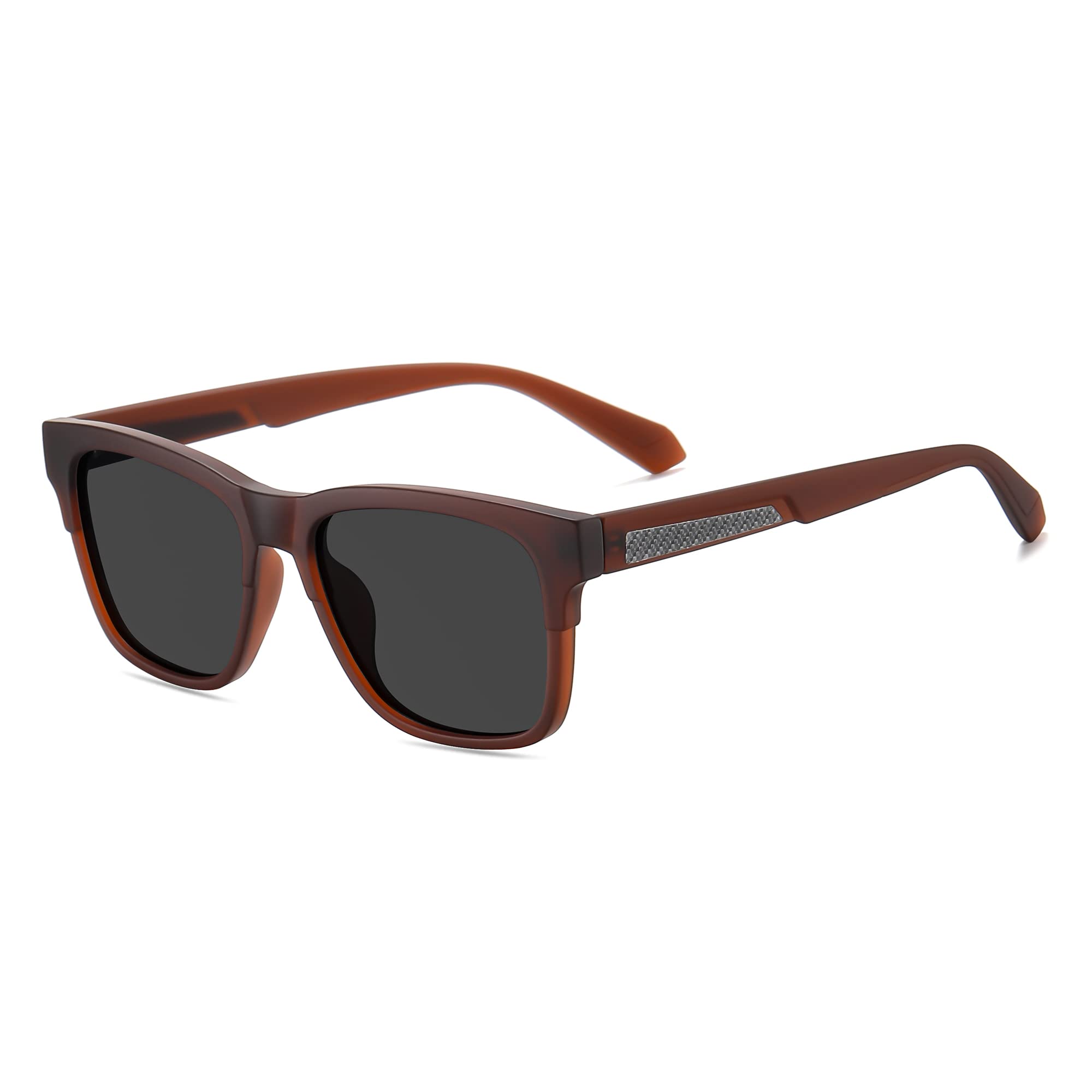 Cyxus 2024 Polarized Rectangular Sunglasses Men Square UV Protection Fashion TR Frame Male Shades Black-2