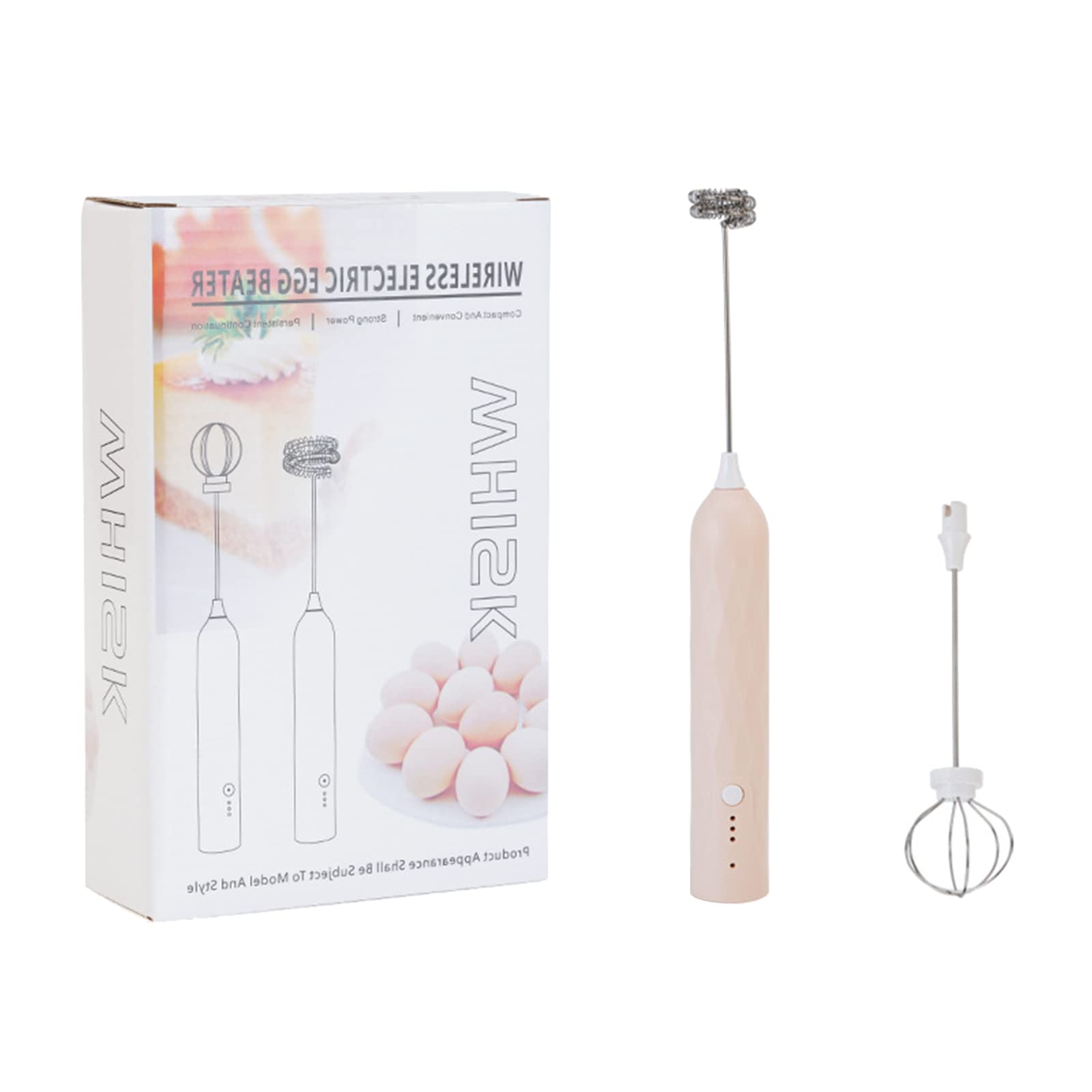 Home Electric Mixer Milk Beater Double-Head Coffee Frother Foamer Machine Stainless Steel For Kitchen Food Processor Small Electric Whisk Mixer Mini Hand-held For Coffee Shakes Stirring Stainless Tool