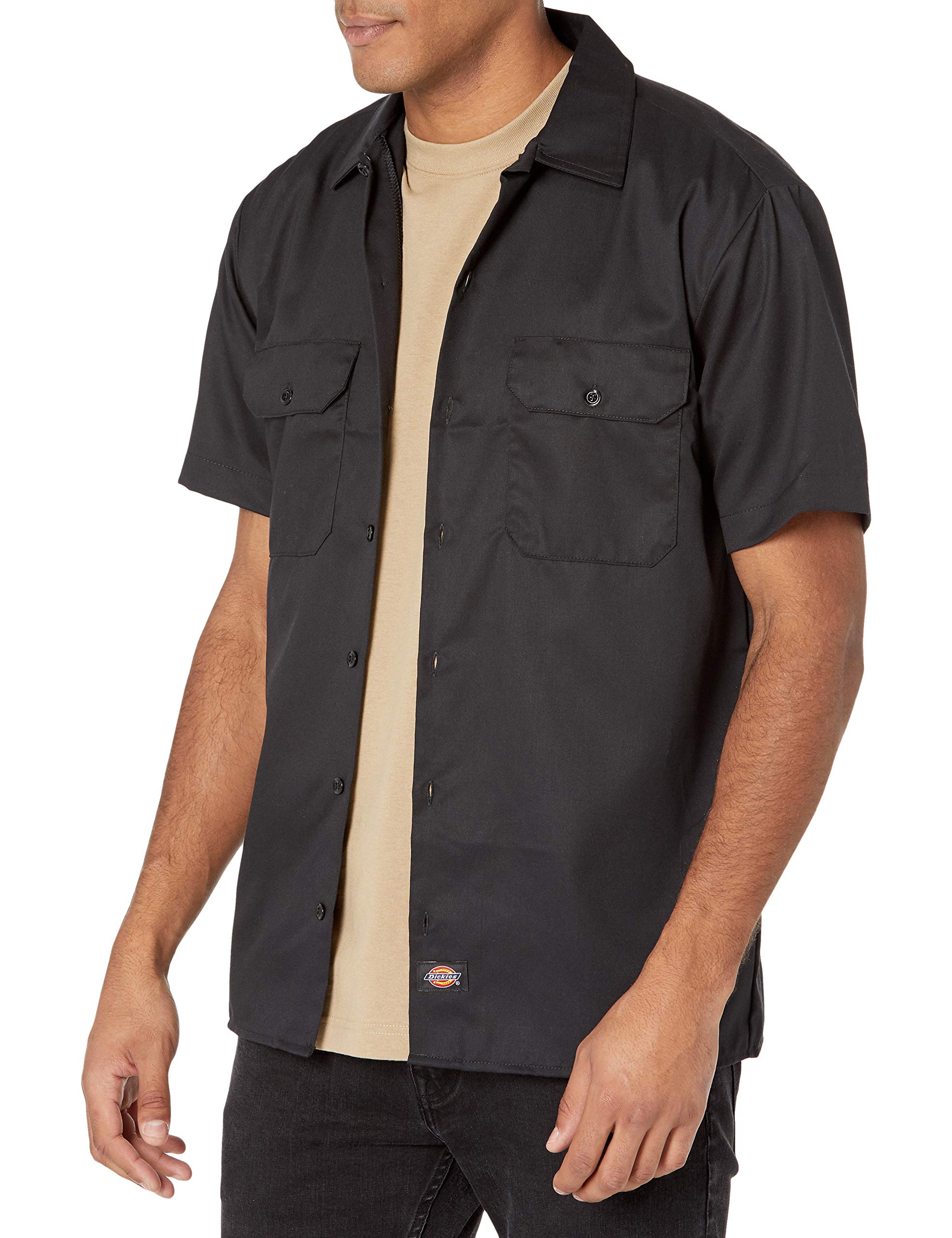 Dickies Men's Short-Sleeve Work Shirt, Black, 2X-Large