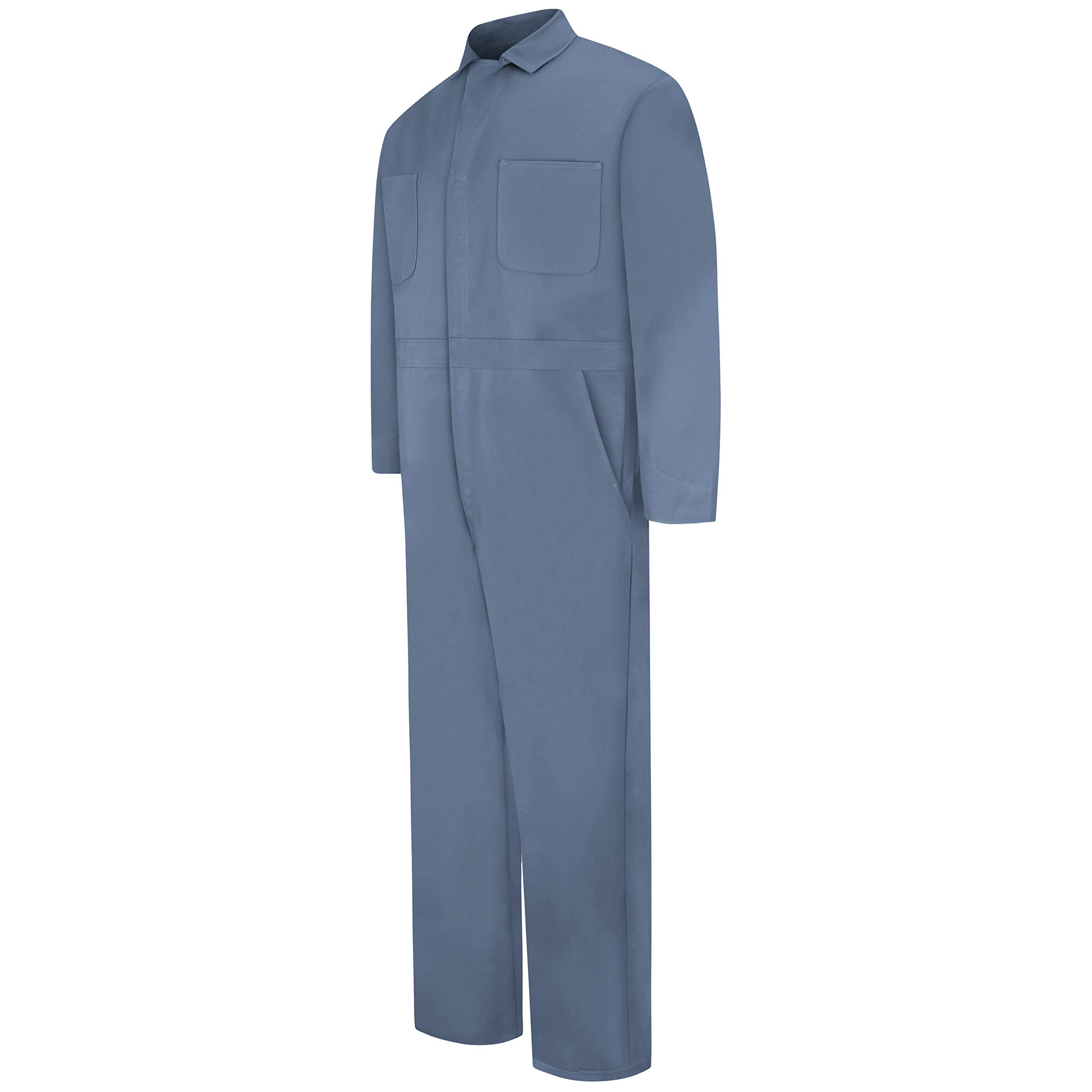 Red Kap mens Snap Front Cotton Coverall, Oversized Fit, Long Sleeve overalls and coveralls workwear apparel, Postman Blue, 50 Tall US