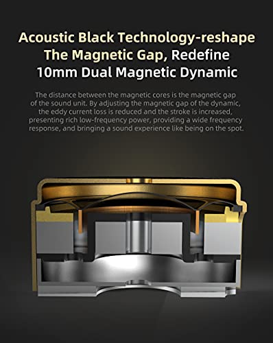 keephifi KZ ZSN Pro X IEM Earphones,1BA+1DD Hybrid in Ear Monitor,Noise Cancelling Earbuds, Custom-fit,3.5MM Jack Headphone,Detachable Cable in Ear Earphone for iPhone,Android,Computer(Gold,No Mic)