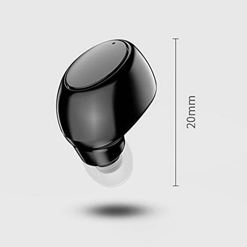 Heave Single Wireless Earbuds Bluetooth 5.0 Headphones Stereo Sound Headset Built-in Hands-Free Call Mic Waterproof in-Ear Earbuds Touch Control for Running/Sport Black