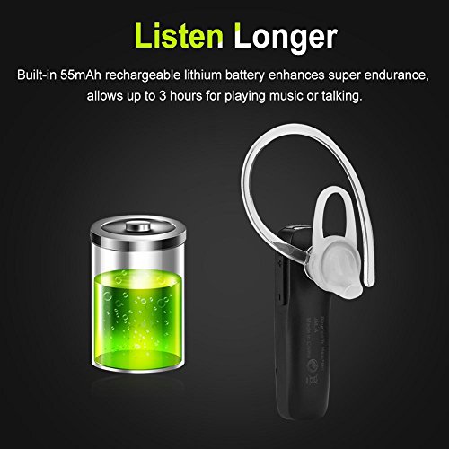 Yoidesu TWS Wireless Bluetooth Ear-Hook Earbuds Portable True Wireless Earbuds Noise-Canceling Hands-Free Sports & Exercise in Ear Business Headphones (Black)