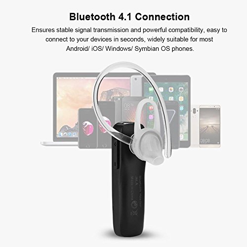 Yoidesu TWS Wireless Bluetooth Ear-Hook Earbuds Portable True Wireless Earbuds Noise-Canceling Hands-Free Sports & Exercise in Ear Business Headphones (Black)