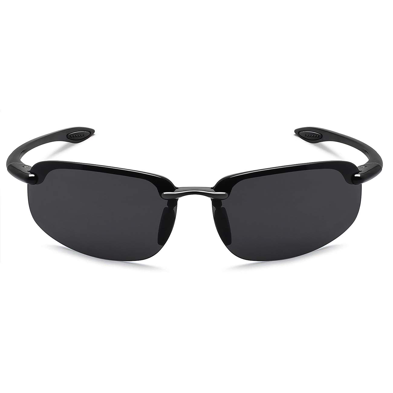 JULI Sports Sunglasses for Men Women Tr90 Rimless Frame for Running Fishing Baseball Driving MJ8001