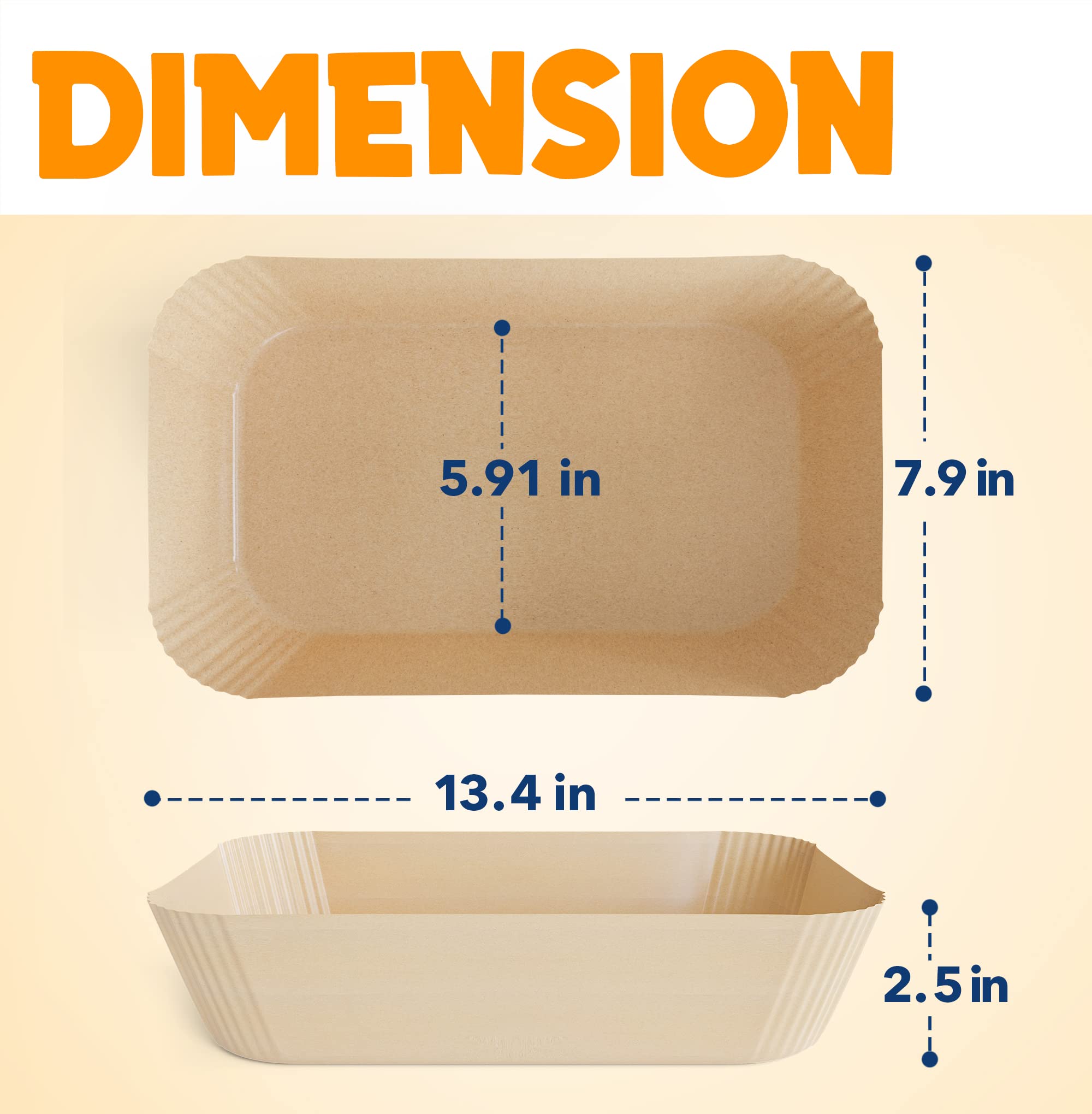 Air Fryer Paper Liners Non Stick Parchment Disposable Paper Liners Compatible with Ninja Smart XL Grill and Air Fryer, 100PCS