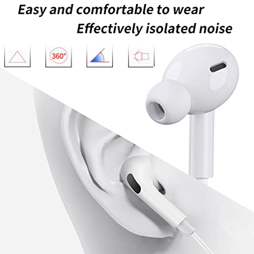 Lightning Headphone iPhone Headphone Earbuds with Lightning Connector(Built-in Microphone & Volume Control)[Apple MFi Certified] in-Ear StereoCompatible with iPhone 13 Pro Max/12/11/X/SE/8 7 - All iOS