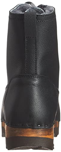 Woody Men's Classic Mid Calf Boot, Smooth Leather Embossed Nero, 9