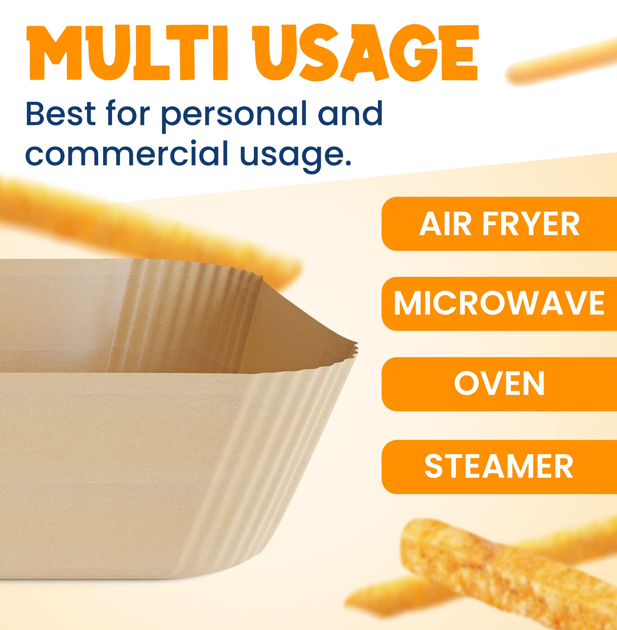 Air Fryer Paper Liners Non Stick Parchment Disposable Paper Liners Compatible with Ninja Smart XL Grill and Air Fryer, 100PCS