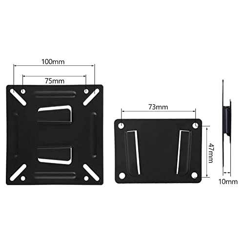 Wall Hung TV Bracket, 24in TV Wall Mount Bracket for Most 12-24 inch LCD, LED and Plasma TV, Mount with Large Loading Weight and SPCC High Strength Steel Plate(Aluminium Alloy)