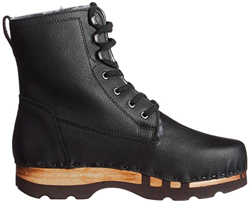 Woody Men's Classic Mid Calf Boot, Smooth Leather Embossed Nero, 9