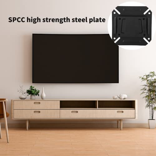 Wall Hung TV Bracket, 24in TV Wall Mount Bracket for Most 12-24 inch LCD, LED and Plasma TV, Mount with Large Loading Weight and SPCC High Strength Steel Plate(Aluminium Alloy)