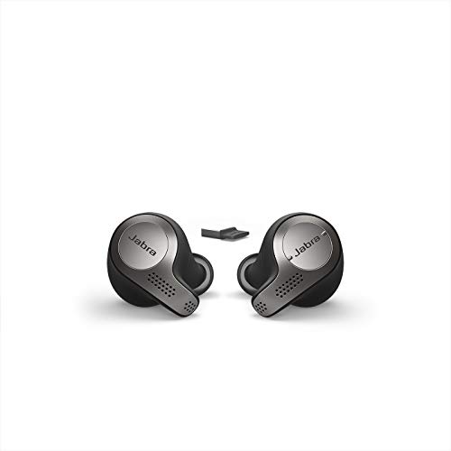 Jabra Evolve 65t True Wireless Bluetooth Earbuds, UC Optimized â Superior Call Quality and Connectivity â Passive Noise Cancelling Earbuds with up to 15 hours of Battery Life with Charging Case