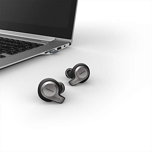 Jabra Evolve 65t True Wireless Bluetooth Earbuds, UC Optimized β Superior Call Quality and Connectivity β Passive Noise Cancelling Earbuds with up to 15 hours of Battery Life with Charging Case