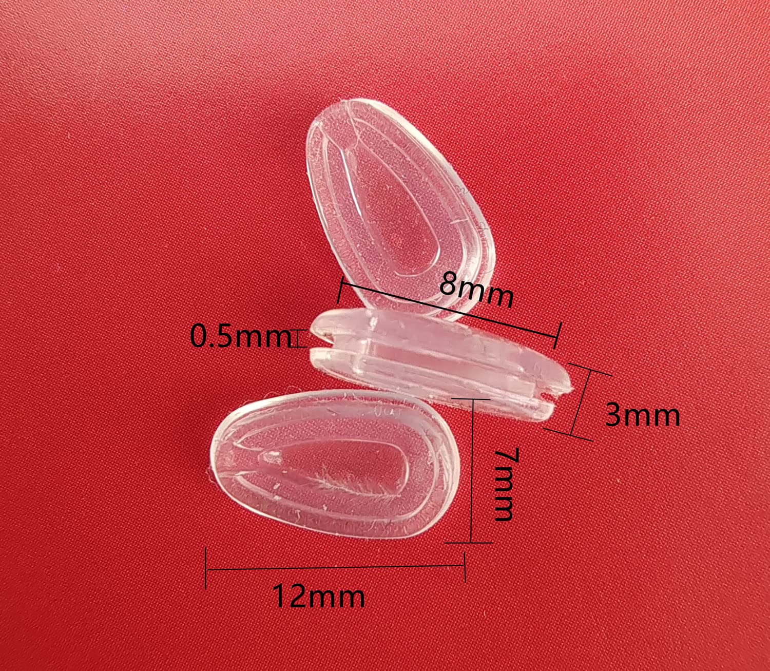 Lot of 3 Pairs NicelyFit Clear Nose Pads for Oakley Eyeglass Frames Keel Tincan Tinfoil Tailpin Caveat Feedback Holbrook Metal Tailback etc