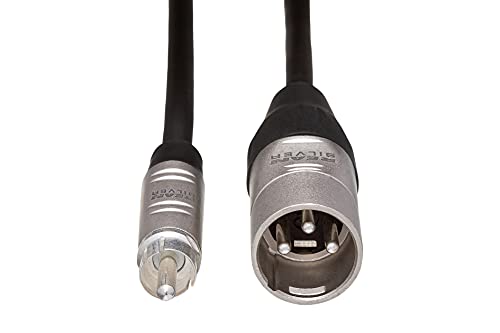 Hosa HRX-020 REAN RCA to XLR3M Pro Unbalanced Interconnect Cable, 20 feet