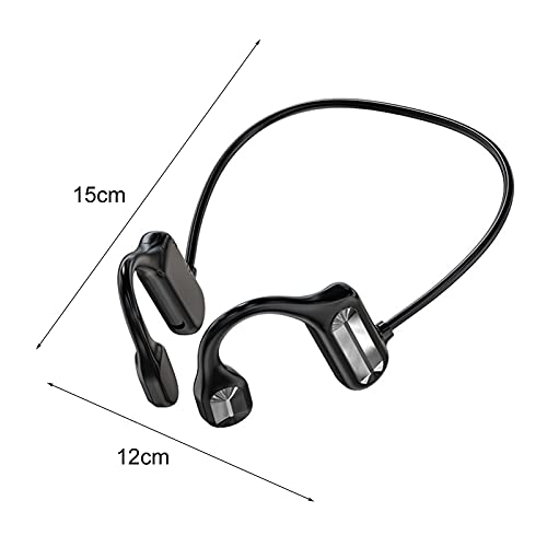 OCUhome Bone Conduction Headphones, Open Ear Headphones, Bluetooth 5.0 Earphone Ear Hook Bone Conduction Waterproof Wireless Sports Headphone for Mobile Phone Black