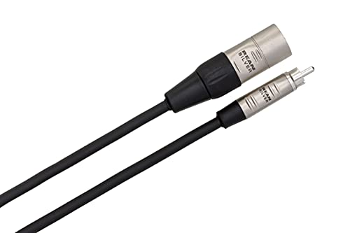 Hosa HRX-020 REAN RCA to XLR3M Pro Unbalanced Interconnect Cable, 20 feet