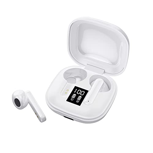 Hoseili 【2022new editionBluetooth Headphones.Bluetooth 5.2 Wireless Earphones in-Ear,LED Power Display IPX7 Waterproof Band Microphone Touch Control Portable Charging Case for iOS Android PC. YJ2