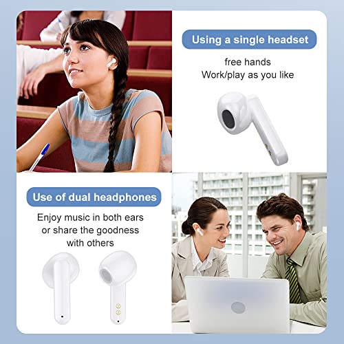 Hoseili 【2022new editionBluetooth Headphones.Bluetooth 5.2 Wireless Earphones in-Ear,LED Power Display IPX7 Waterproof Band Microphone Touch Control Portable Charging Case for iOS Android PC. YJ2