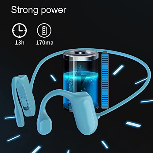 OCUhome Bone Conduction Headphones, Open Ear Headphones, Bluetooth 5.0 Earphone Ear Hook Bone Conduction Waterproof Wireless Sports Headphone for Mobile Phone Black