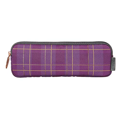 Kokuyo KME-LFPH101DV Flat Pouch, Pen Case Size, Checkered, Purple