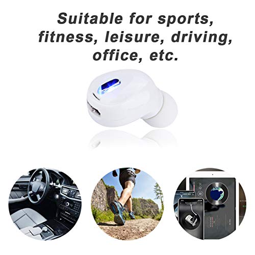 Wireless Headphones, Workout Headphones Wireless Earbuds, Bluetooth Headset Wireless Ear Buds Bluetooth Earphone for Sports Driving for Fitness Leisure(White)