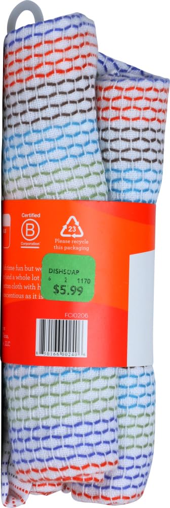 FULL CIRCLE HOME DISH CLOTH,TIDY,100%COTTN, 3 CT
