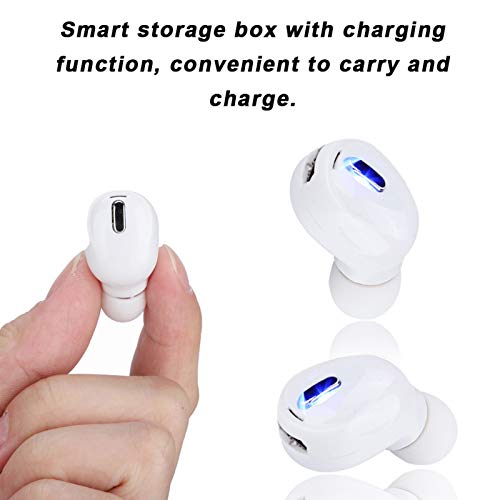 Wireless Headphones, Workout Headphones Wireless Earbuds, Bluetooth Headset Wireless Ear Buds Bluetooth Earphone for Sports Driving for Fitness Leisure(White)