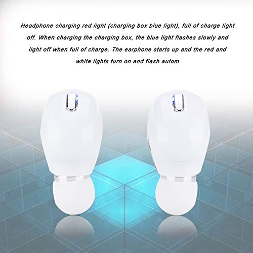Wireless Headphones, Workout Headphones Wireless Earbuds, Bluetooth Headset Wireless Ear Buds Bluetooth Earphone for Sports Driving for Fitness Leisure(White)