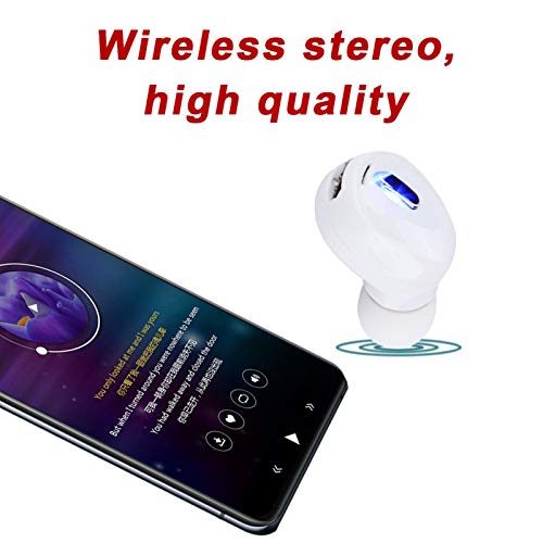 Wireless Headphones, Workout Headphones Wireless Earbuds, Bluetooth Headset Wireless Ear Buds Bluetooth Earphone for Sports Driving for Fitness Leisure(White)