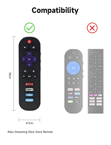 Remote Case for Roku Smart TV RC280 RC282 URC280J XRC280J Remote Control Universal Replacement Lightweight Silicone Case Cover Sleeve Skin with Lanyard for Roku TV Remote(Glow in Dark-Blue)