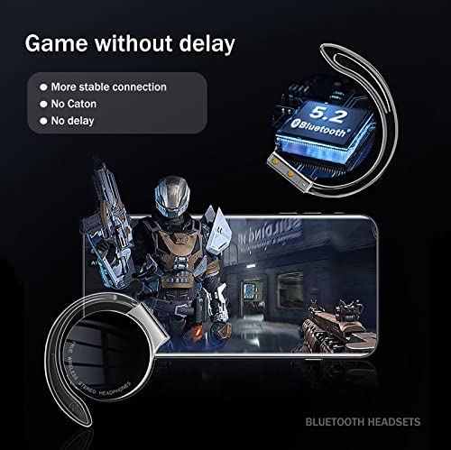 ESSONIO Bluetooth Headset Open Ear Headphones ENC Noise Reduction Headset Headset for Running Exercise Headset earplugs for Mobile Phones IPX5 Waterproof Band Microphone for Sports