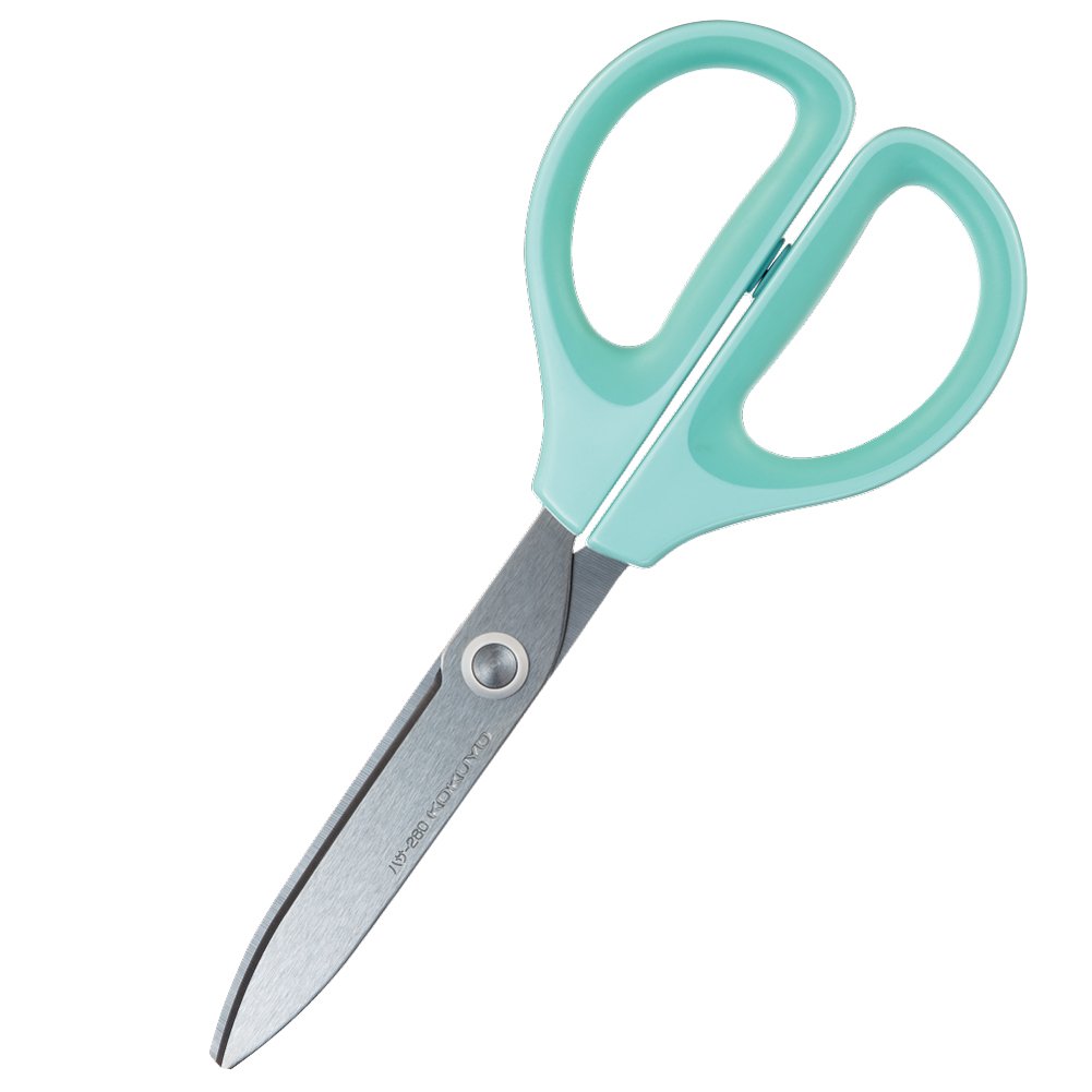 Kokuyo Saxa Scissors, Green, Standard Blade, Symmetrical Handle for Both Right-hand and Left-hand, Japan Import (HASA-280G)