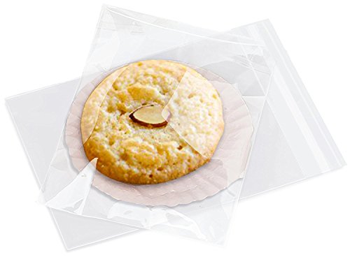 200 Pack 3" x 3" clear resealable cellophane bags - 1.4 MIL thick glossy self seal cello bag for gifts, food, soap, candles and bakery goods