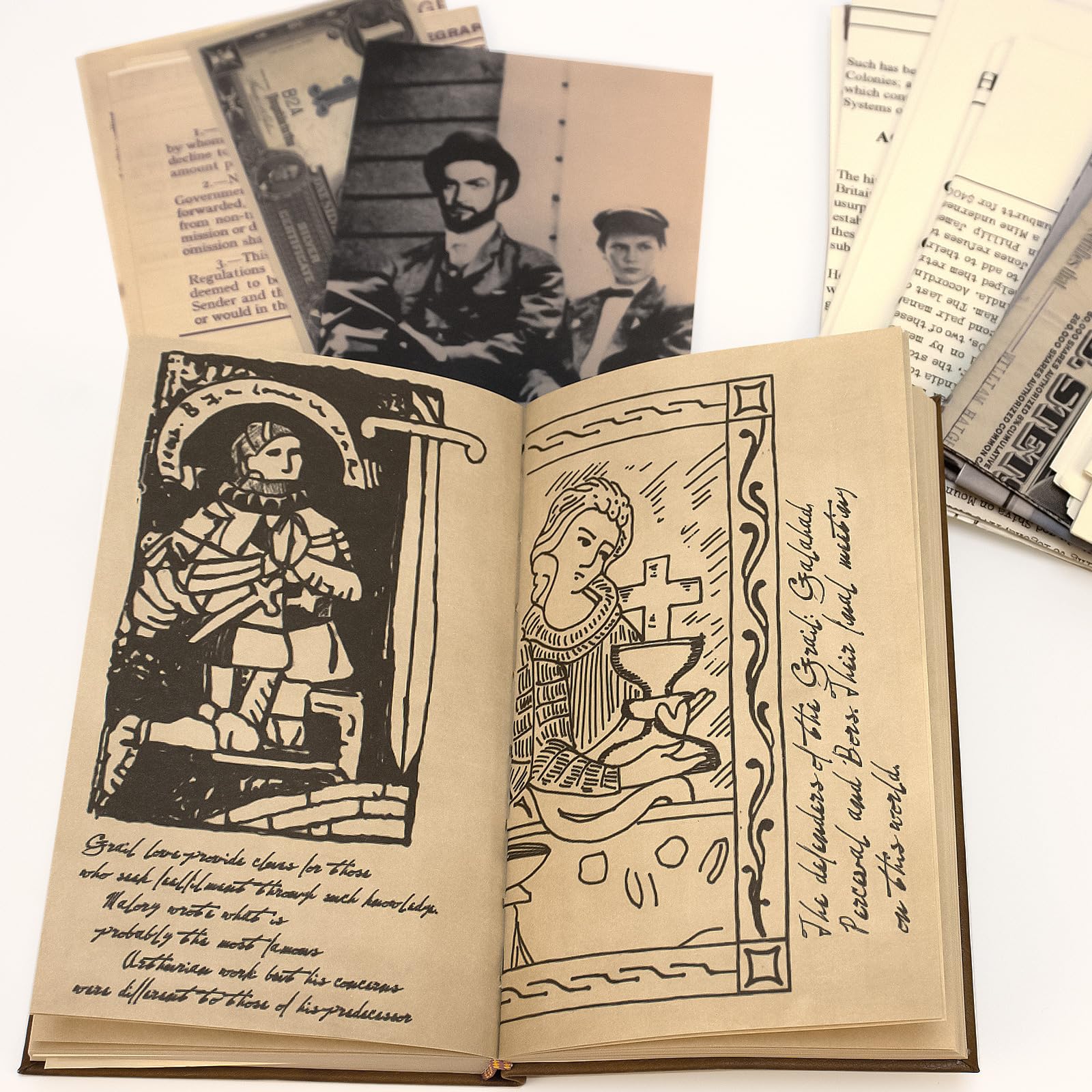 Litdevil Grail Diary Indiana Journal, Indiana Grail Diary, Indiana Grail Diary Props Toys, Vintage Leather Journal Classic Movie Prop Gifts