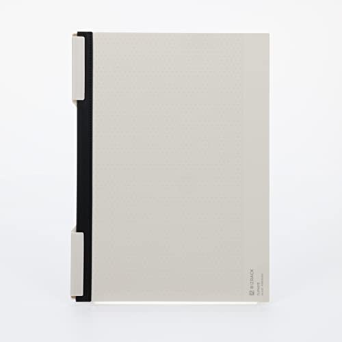 Kokuyo Bizrack Clipnote Punchless, Clip Folder, Holds up to 25 Sheets, A4-S, Off-White, Japan Import (NO-BRCN202W)