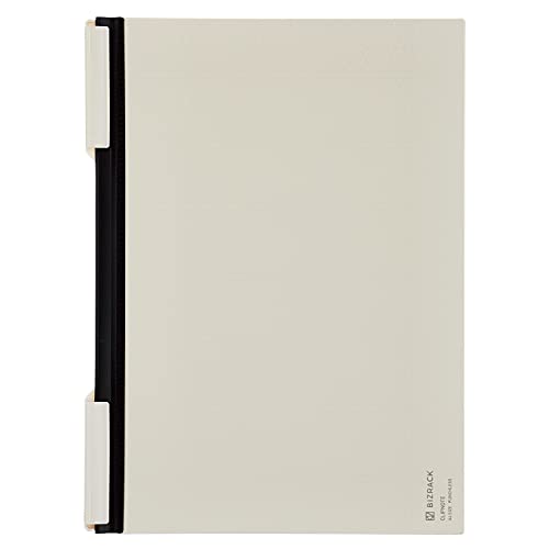 Kokuyo Bizrack Clipnote Punchless, Clip Folder, Holds up to 25 Sheets, A4-S, Off-White, Japan Import (NO-BRCN202W)