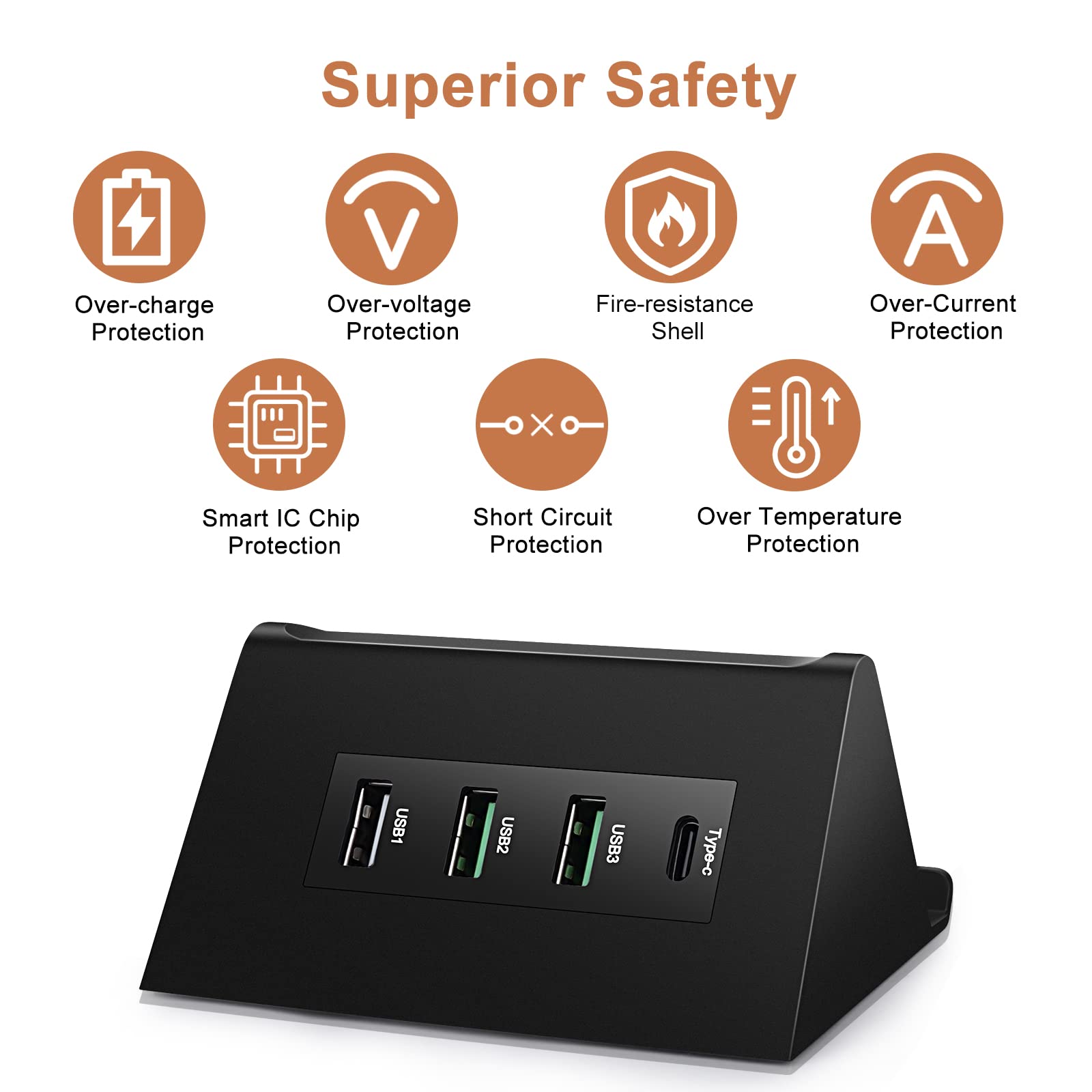 DC 12V 24V to 5V USB Step Down Converter 68W 12v to USB Multi Port Power Adapter Charger for iPhone Android Samsung and Tablet Chargers