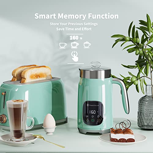 Maestri House Milk Frother, Variable Temp and Froth Thickness Milk Frother and Steamer, 14.1OZ/400ML Smart Touch Control Foam Maker, Memory Function for Latte, Warm Milk, Hot Chocolate