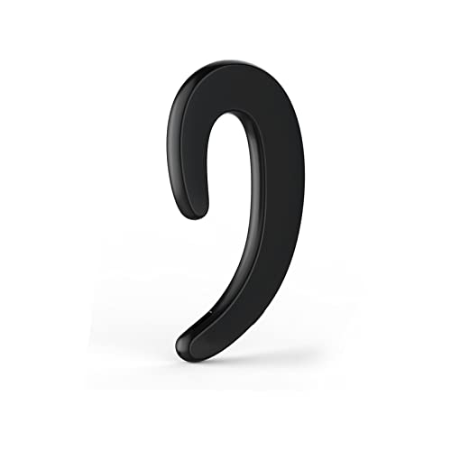 Open Air Ear Bone Conduction Headphones Wireless Single Earbud with Earhooks Bone Conducting Earphones Gym Sport Running Workout Ear Bud Comfortable Bluetooth Earpiece for Small Ear Canals Black