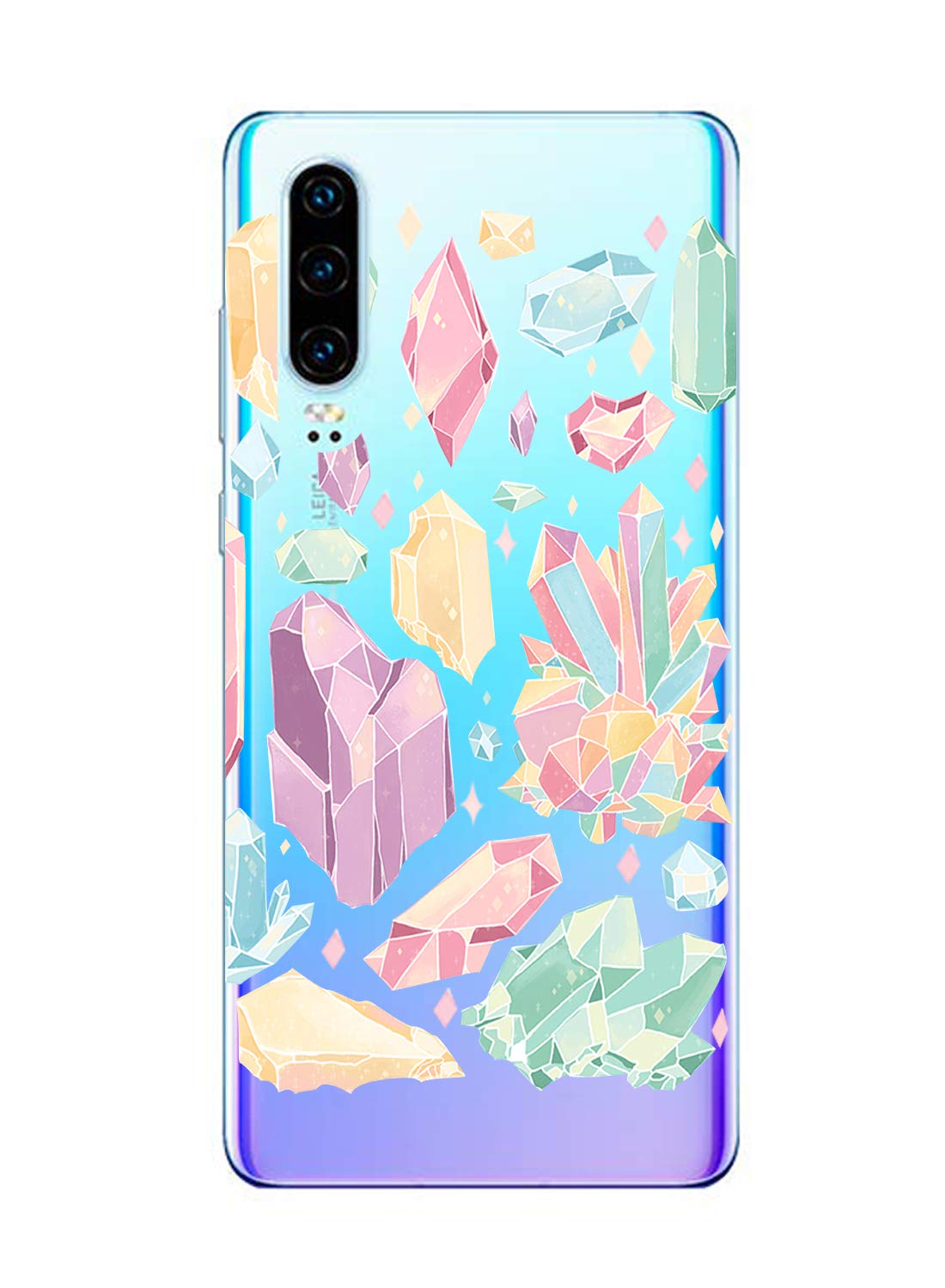 Oihxse Case for Huawei Y7 2019/Y7 Prime 2019, Transparent Silicone TPU Bumper Case Ultra Thin Crystal Clear Anti-Shock Protective Cover (A8)
