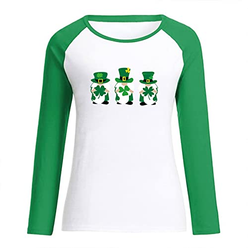 JDHUFEI St. Patrick's Day Sweatshirts for Women Fashion Casual Hoodies Crewneck Long Sleeve Tops Pullover Loose Fall Clothes