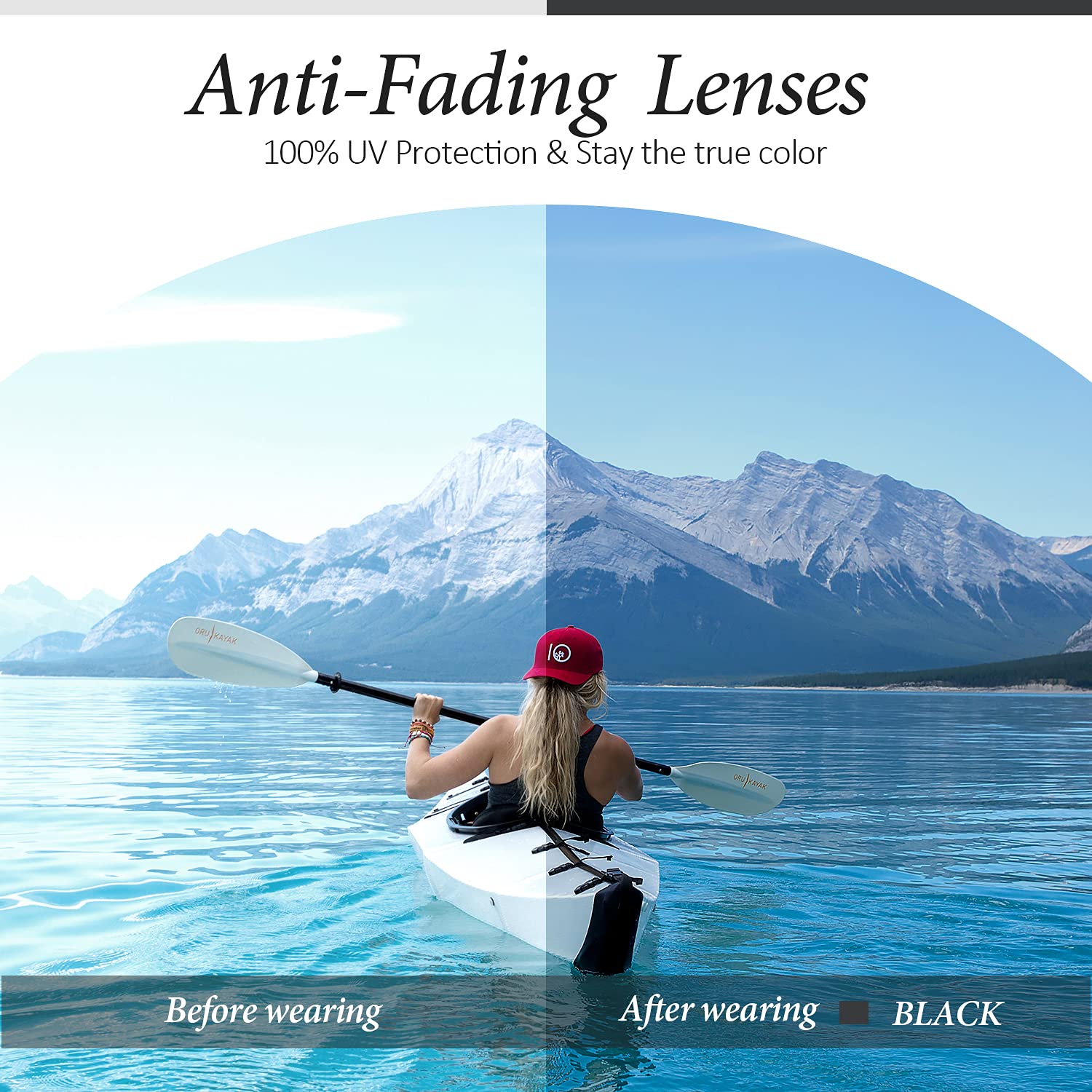 Kygear 12MM Glare Proof Polarized Replacement Lenses for Oakley Batwolf OO910 for Men and Women