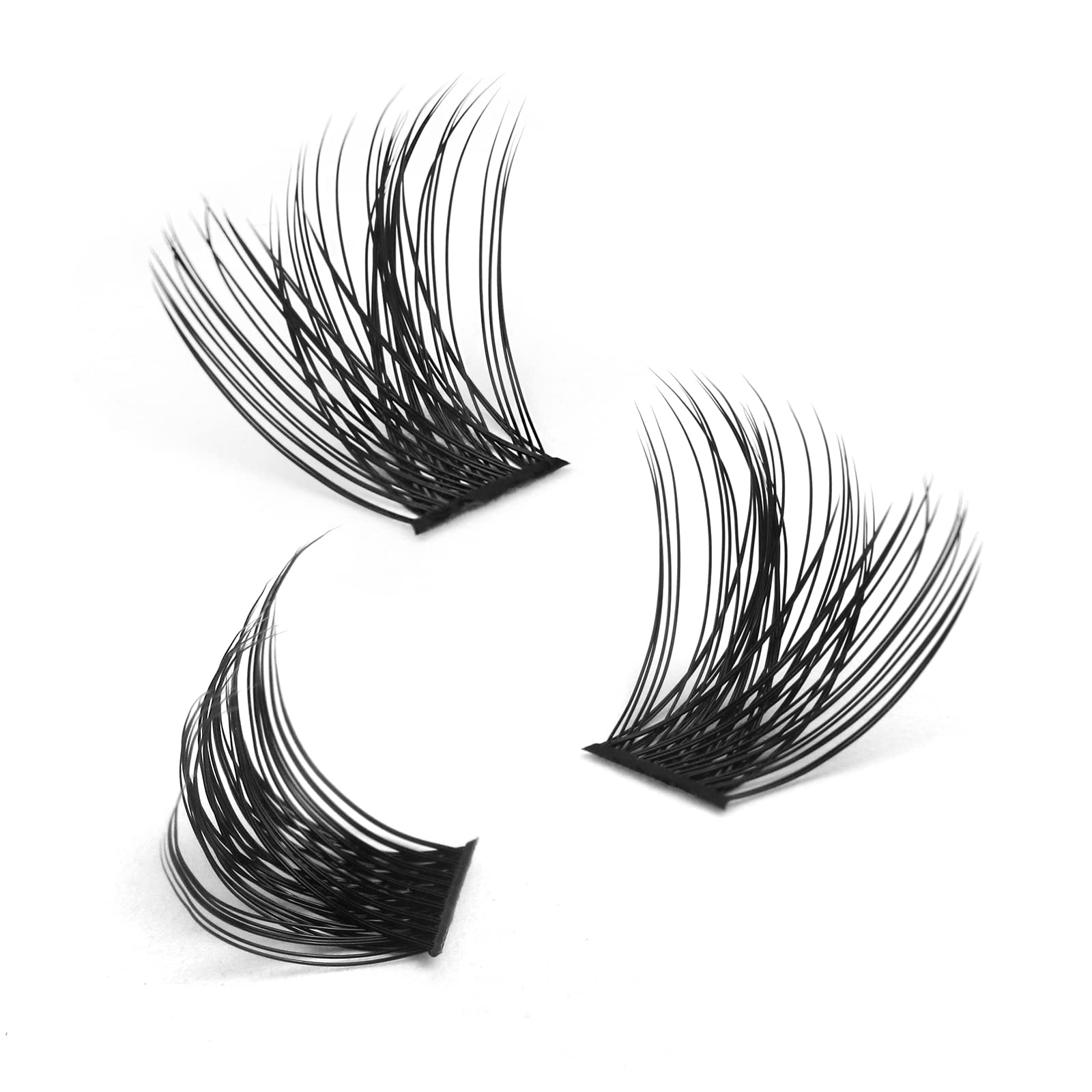 72 Pcs Lash Clusters DIY Eyelash Extension C Curl 14mm Wide Stem Cluster Lashes Individual Lashes Cluster Lashes Wisps Reusable Professional Makeup for Self-application (Volume R-05 C 14mm)